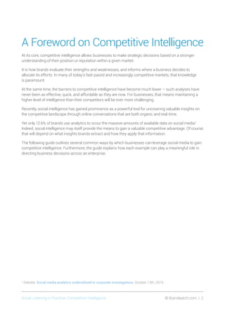 Competitive Intelligence: Social Listening in Practice | PDF | Social ...