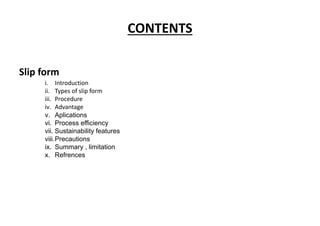 Slipform construction | PPTX