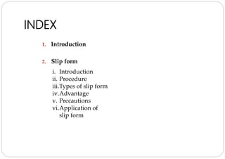 Slip form Construction Technology | PPTX