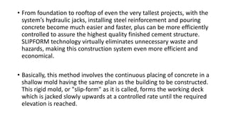 Slip formwork for chimney | PPTX