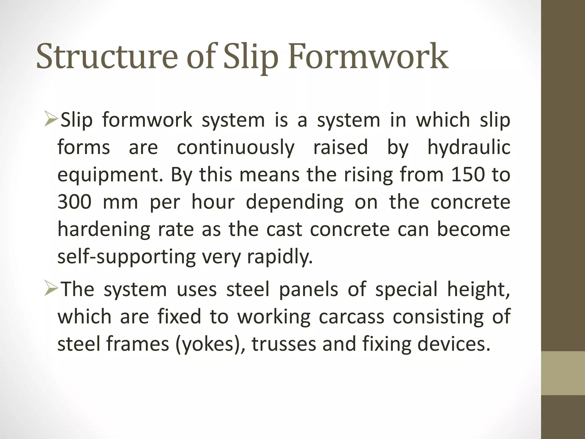 Slip formwork technique | PPTX
