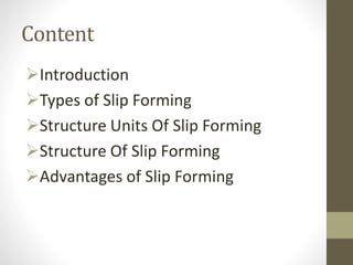 Slip formwork technique | PPTX