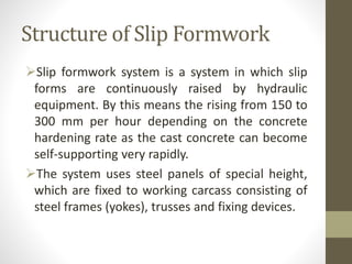 Slip formwork technique | PPTX