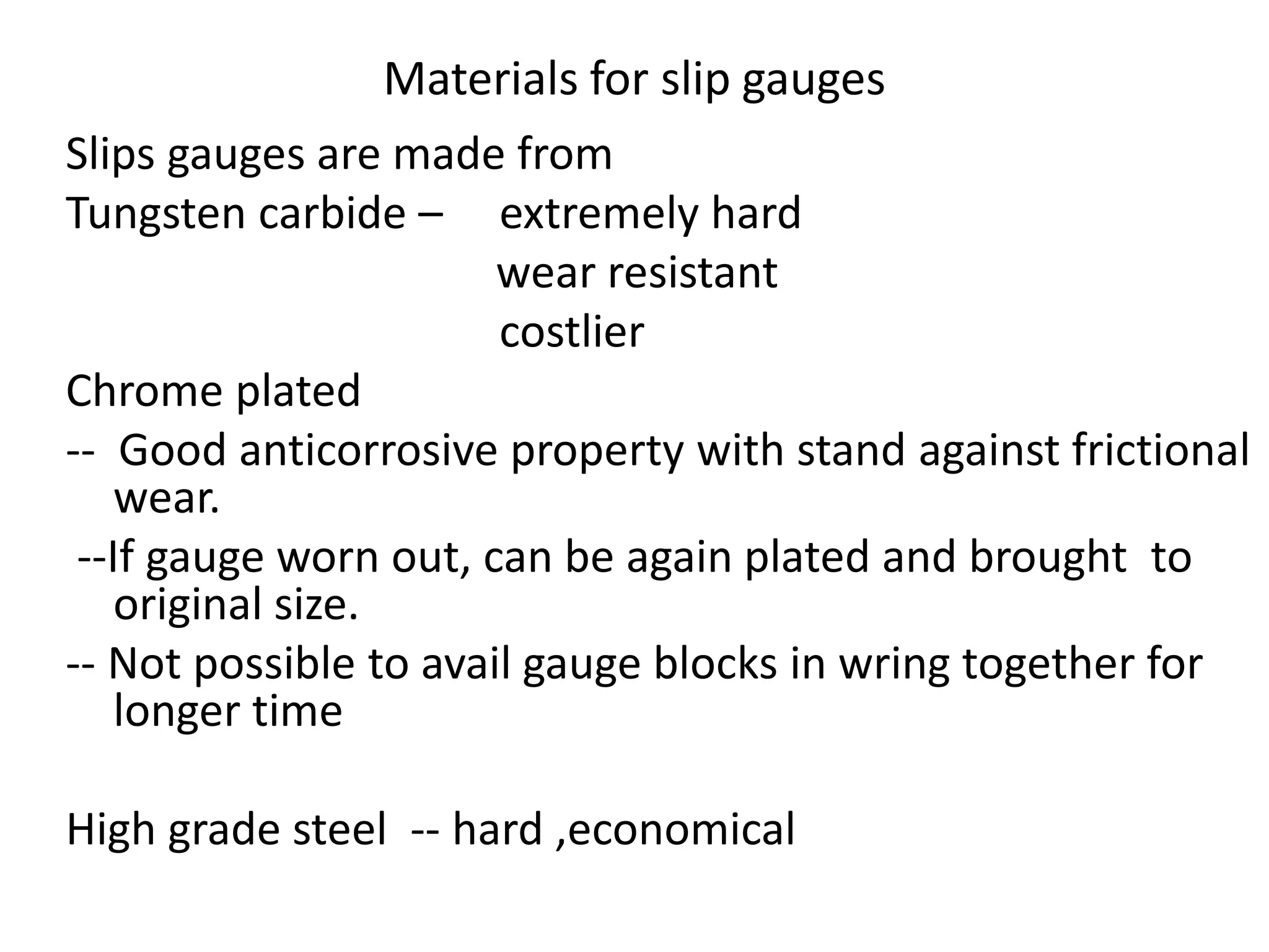 Slip Gauges Information | PPTX