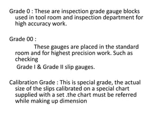 Slip Gauges Information | PPTX
