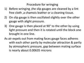 Slip Gauges Information | PPTX