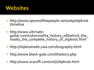 Slipknot facts | PPT