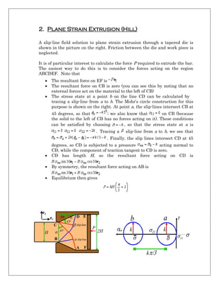 Slip Line Field Method | PDF
