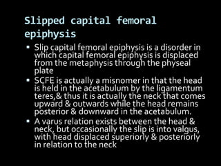 Slipped capital femoral epiphysis | PPT