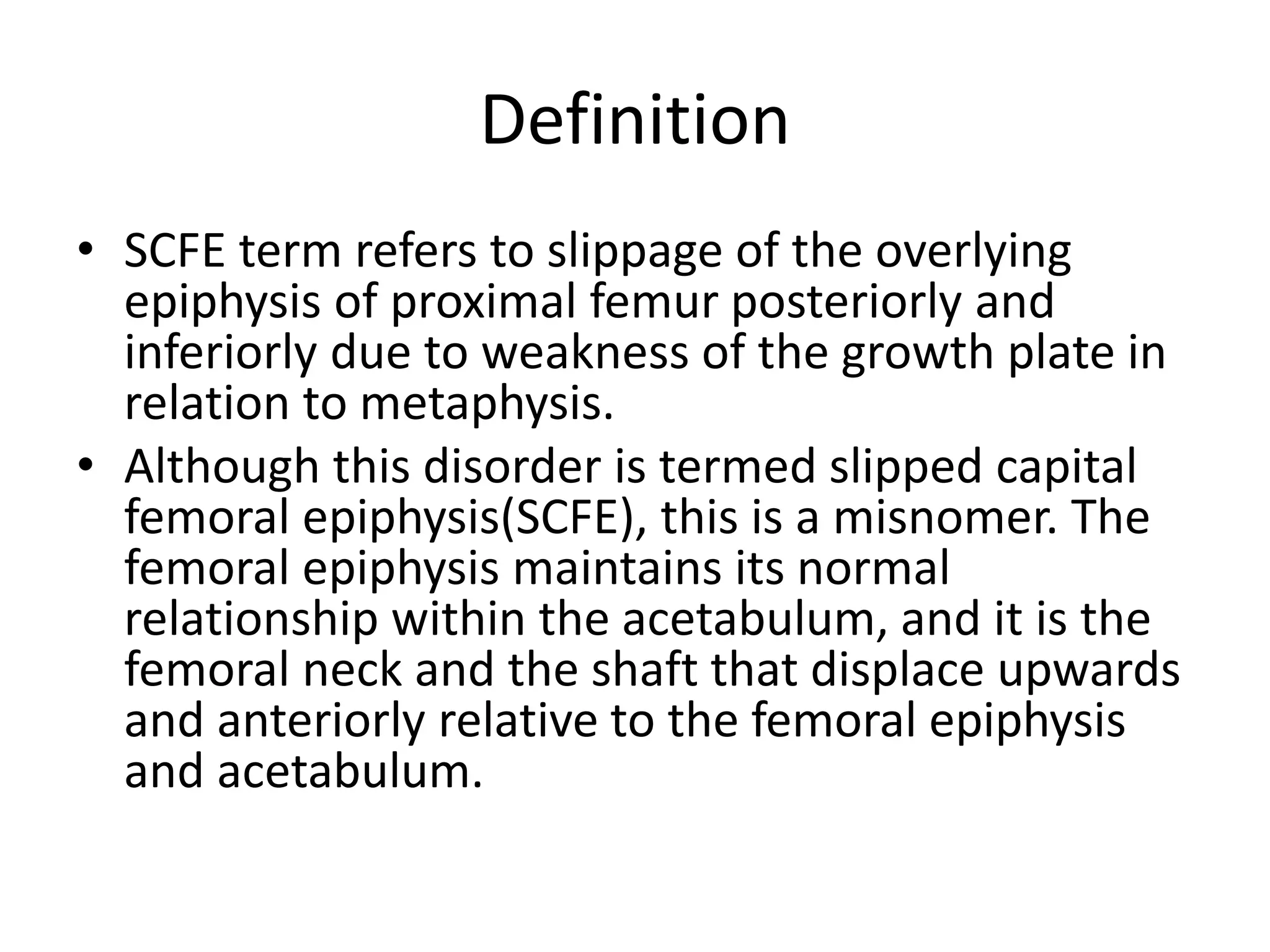 Slipped capital femoral epiphysis | PPTX