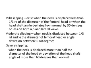 Slipped capital femoral epiphysis | PPTX