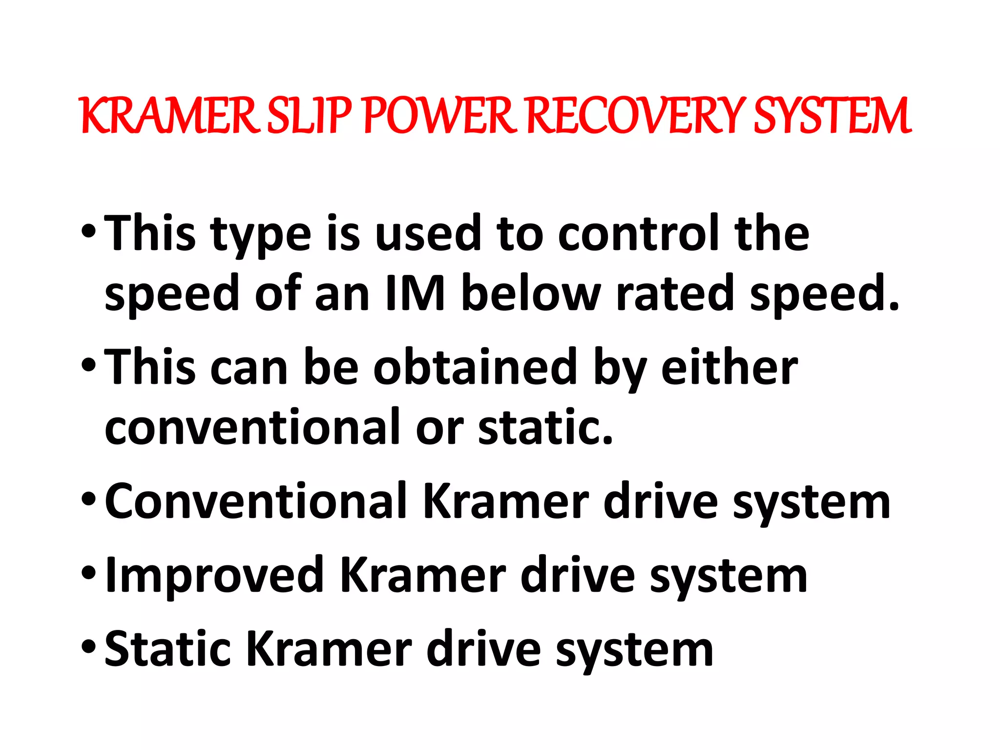 Slip power recovery schemes EDC | PPTX
