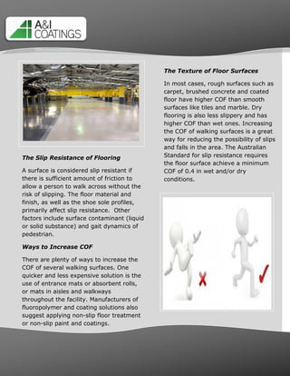 Slip Resistance: The Role of Friction in Floor Safety | PDF