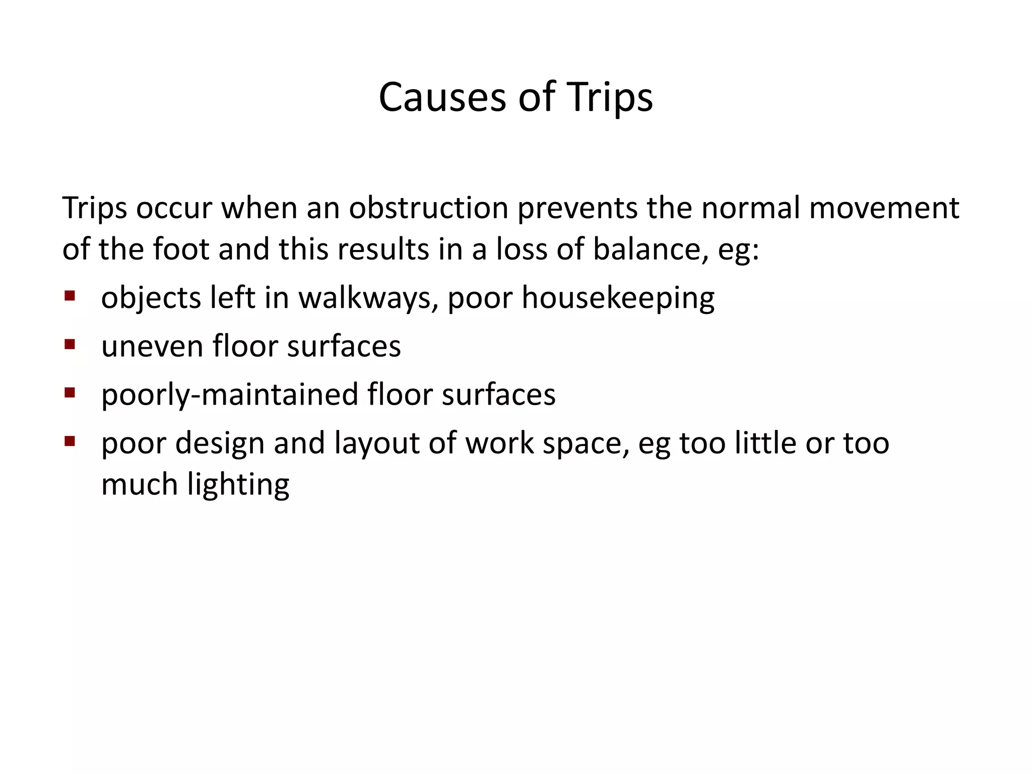 Slips trips and falls training presentation | PPT