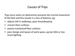 Slips trips and falls training presentation | PPT