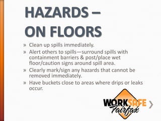 Worksafe Fairfax: Reducing Injuries: Slips, Trips and Falls | PDF ...