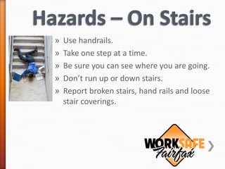 Worksafe Fairfax: Reducing Injuries: Slips, Trips and Falls | PDF ...