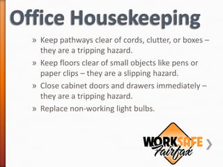 Worksafe Fairfax: Reducing Injuries: Slips, Trips and Falls | PDF ...