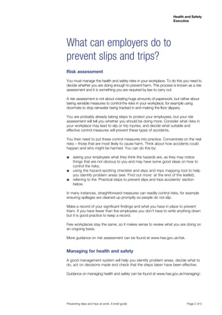 Slip trip hazards | PDF