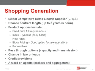 AEP Energy- The Complexity of Electricity Pricing Post Competition | PDF