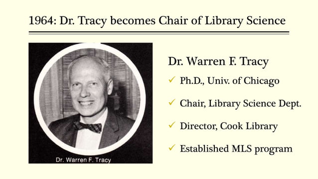 History of Library Science @ Southern Miss | PPT