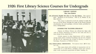 History of Library Science @ Southern Miss | PPT