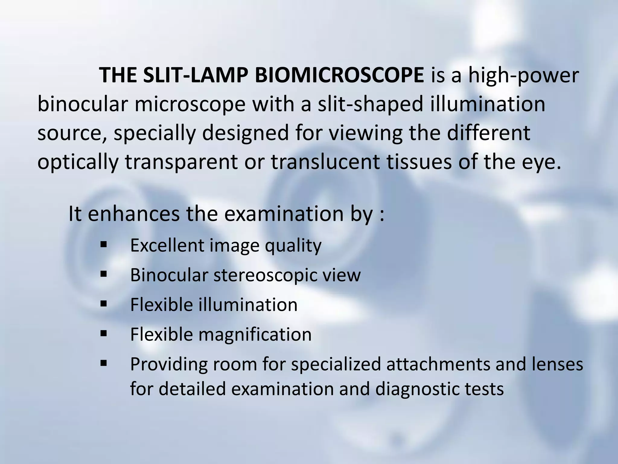 Slit lamp biomicroscope | PDF