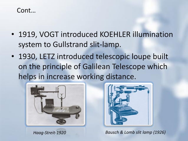 Slit lamp biomicroscope | PDF | Eye and Vision Conditions | Diseases ...