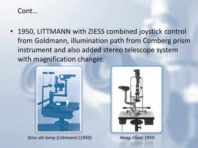 Slit lamp biomicroscope | PDF | Eye and Vision Conditions | Diseases ...