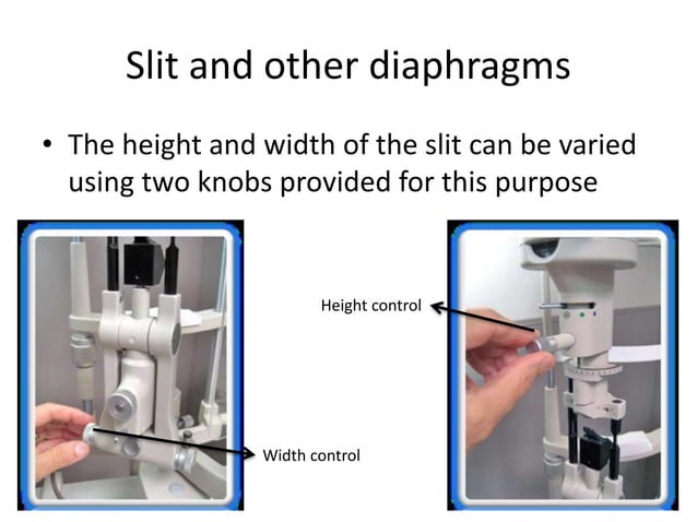 Slit lamp biomicroscopy and illumination techniques | PPTX | Eye and ...