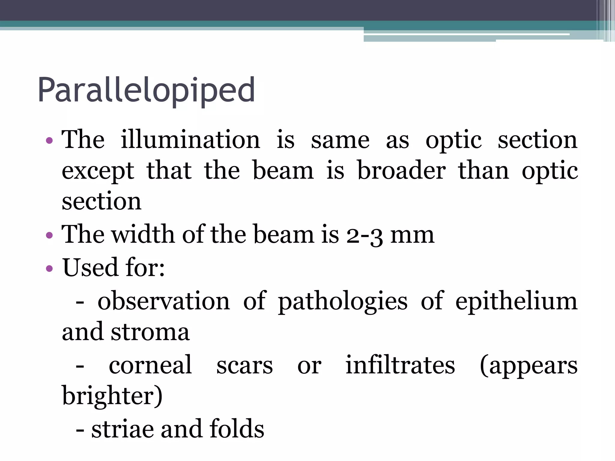 SLIT LAMP AND ITS DIFFERENT ILLUMINATION TECHNIQUES.pptx