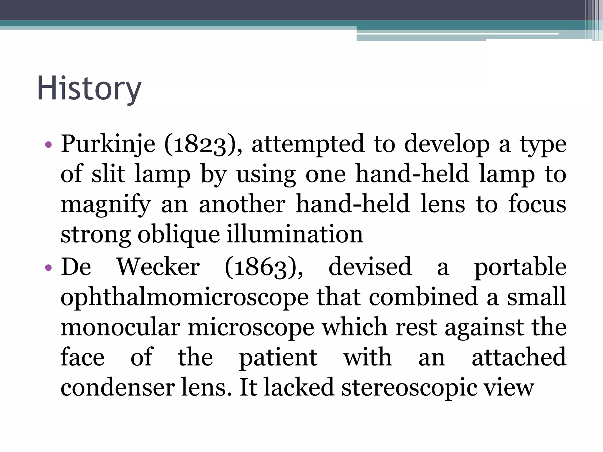 SLIT LAMP AND ITS DIFFERENT ILLUMINATION TECHNIQUES.pptx