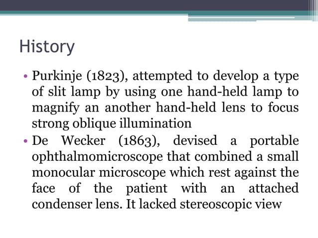 SLIT LAMP AND ITS DIFFERENT ILLUMINATION TECHNIQUES.pptx | Eye and ...