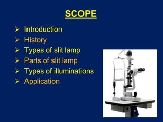 Slit lamp biomicroscopy | PPT