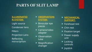 Slit Lamp Biomicroscopy by resident .pptx