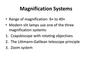 Slit lamp evaluation | PPTX