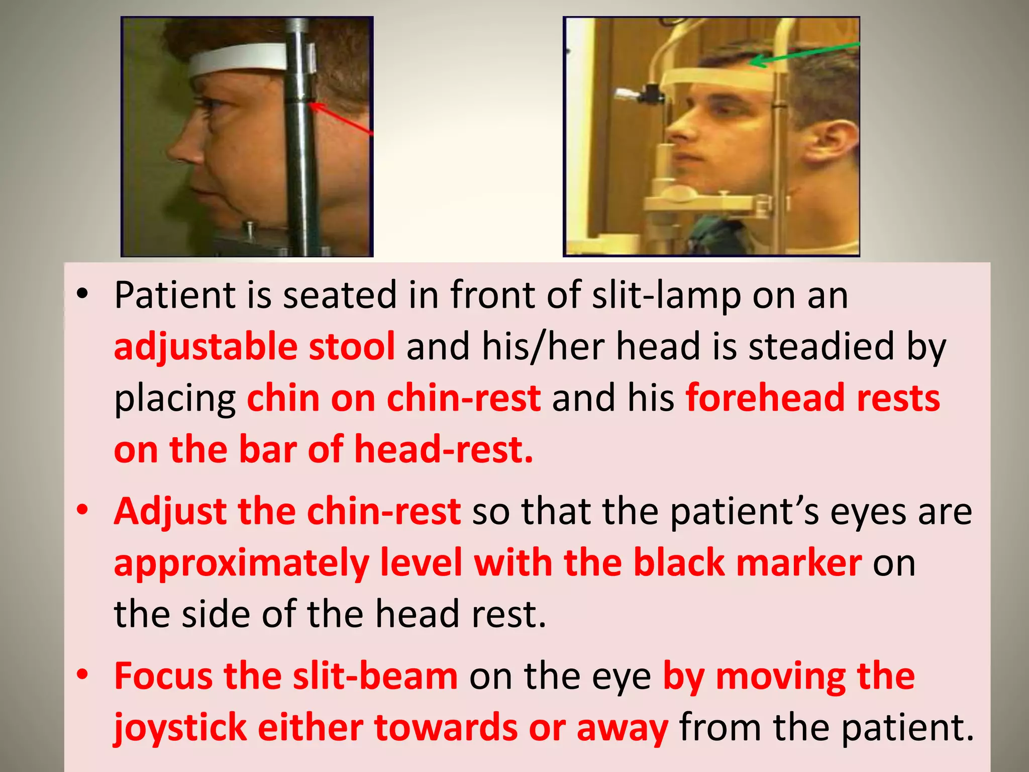 Slit lamp examination lecture | PPTX