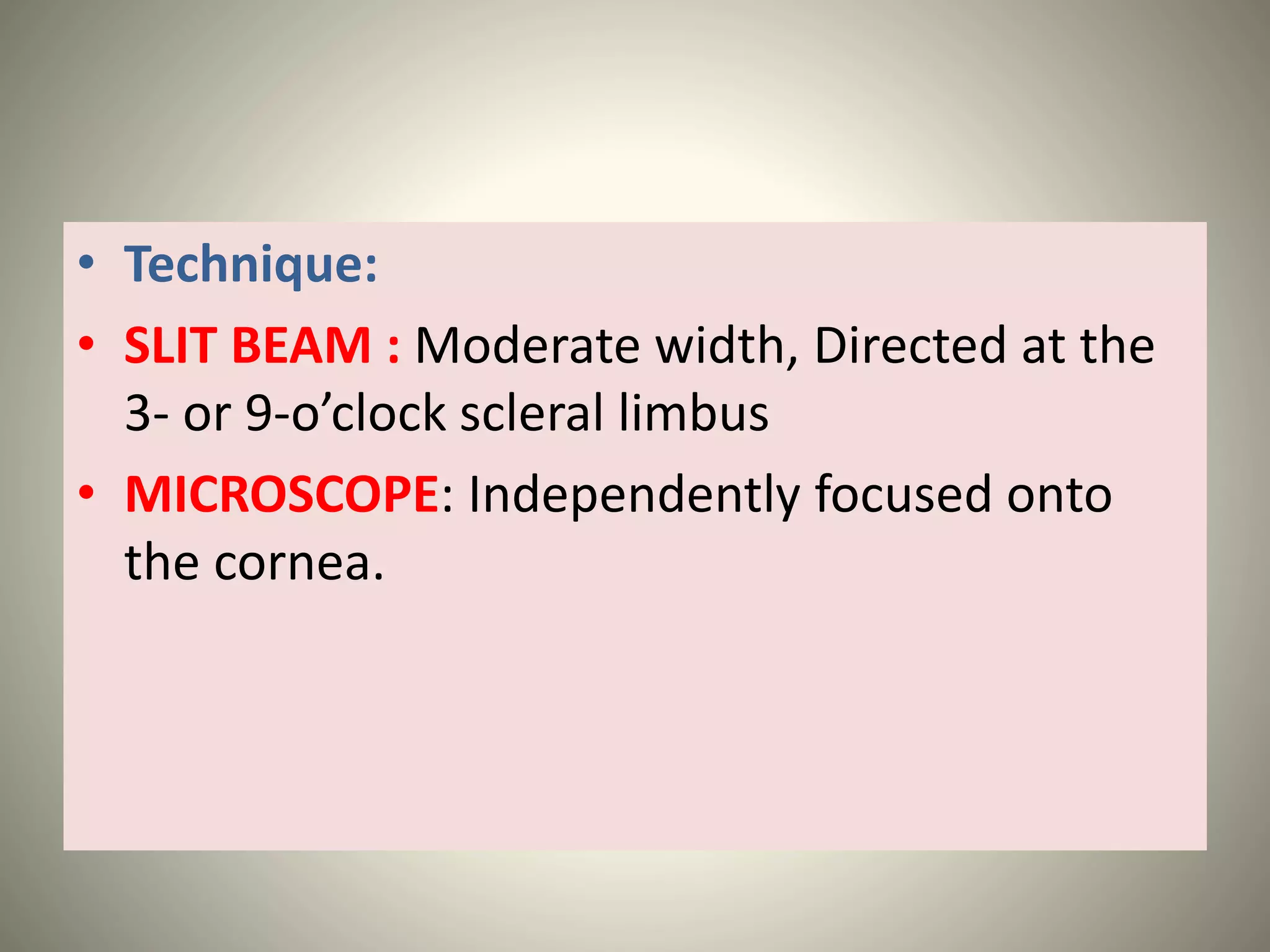 Slit lamp examination lecture | PPTX