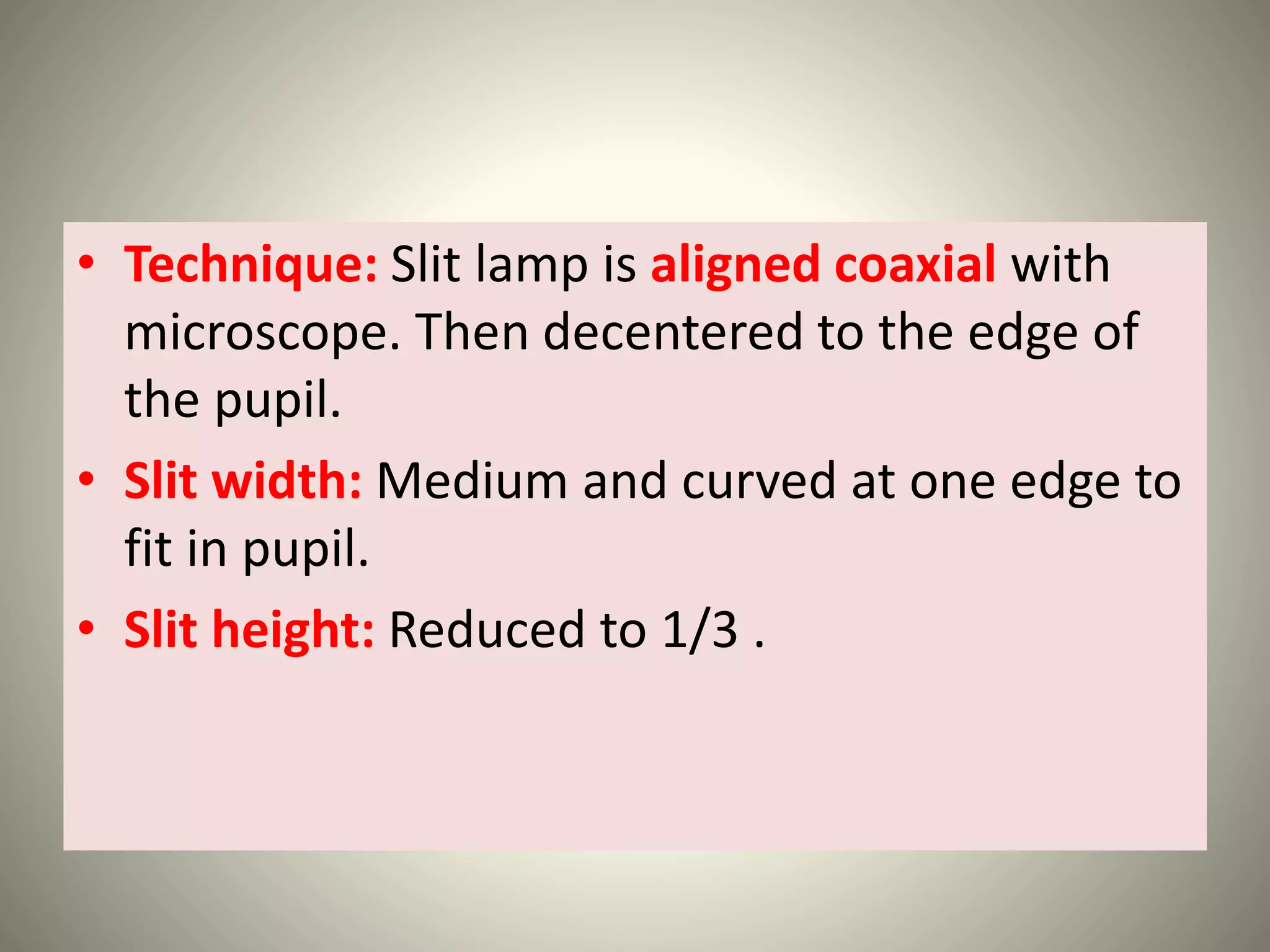 Slit lamp examination lecture | PPTX