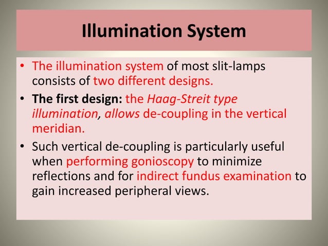 Slit lamp examination lecture | PPTX