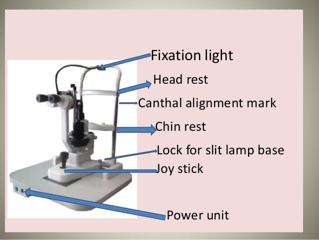 Slit lamp examination lecture