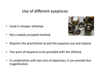 Slit lamp Instrumentation types and principle .pdf