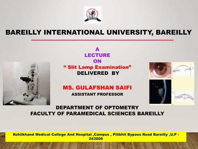 slit Lamp ppt-1.ppt | Eye and Vision Conditions | Diseases and Conditions