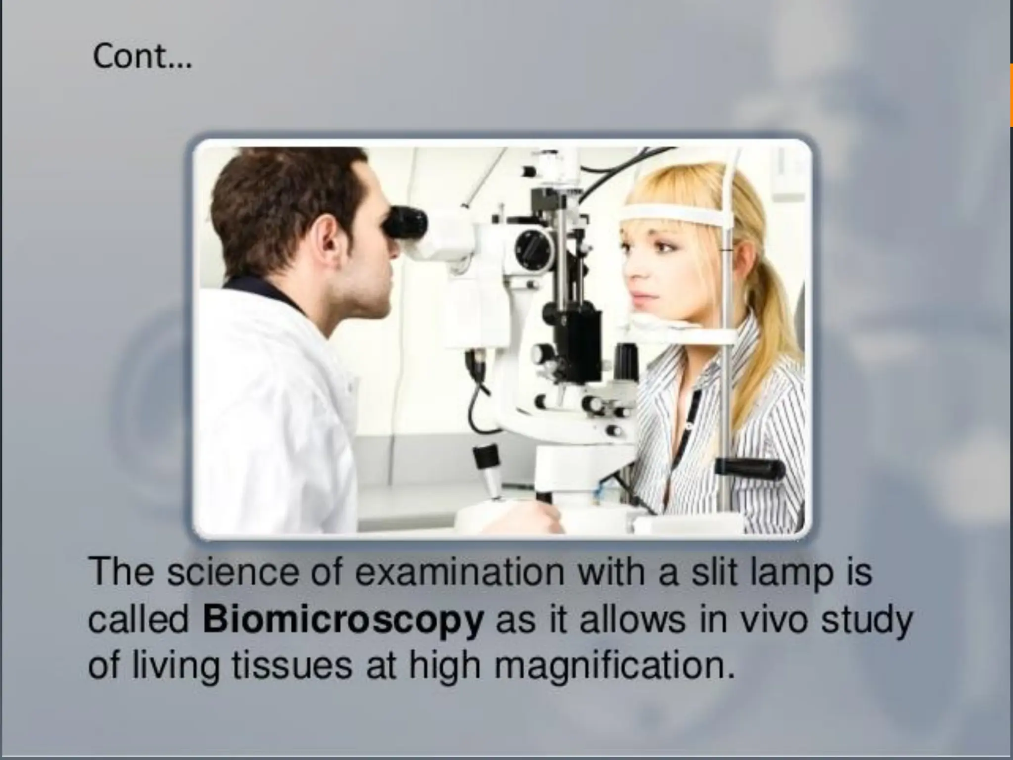 THE SLIT LAMP BIOMICROSCOPE PRESENTATION | PDF