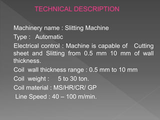Slitting machine ppt | PPTX