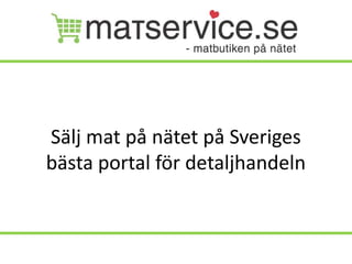 Sälj mat på nätet | PPT