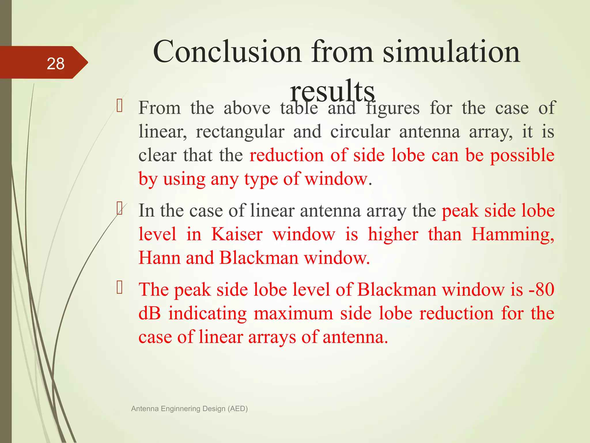 Side Lobe Level (SLL) Reduction Methods in Antenna | PPT