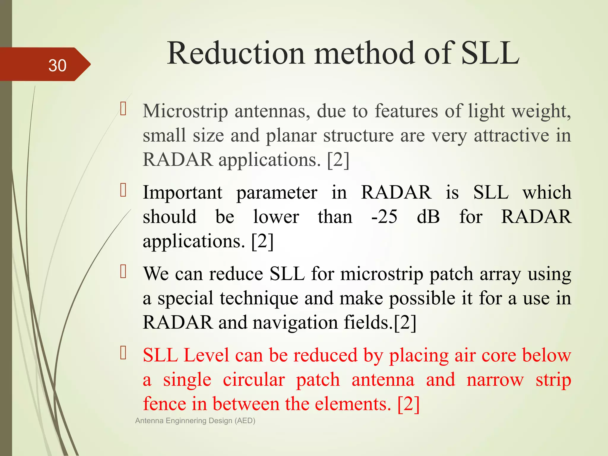 Side Lobe Level (SLL) Reduction Methods in Antenna | PPT