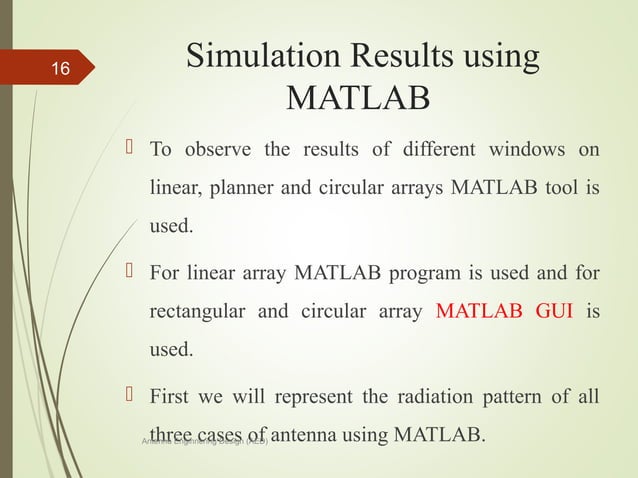Side Lobe Level (SLL) Reduction Methods in Antenna | PPT | Physics ...