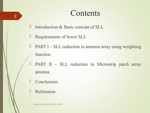 Side Lobe Level (SLL) Reduction Methods in Antenna | PPT | Physics ...